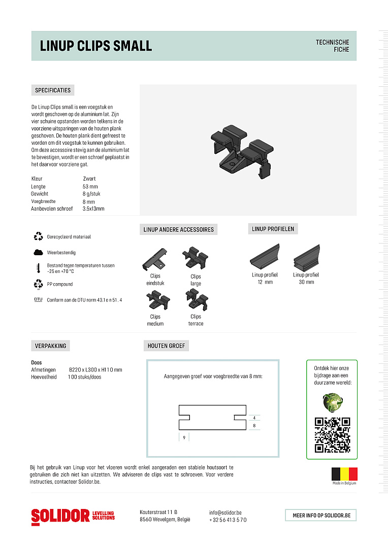 Linup clips wand & plafond small | Kijlstra Bestrating