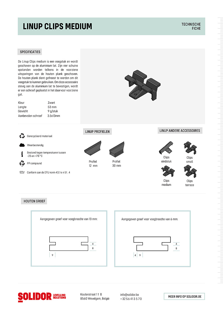 Linup clips wand & plafond medium | Kijlstra Bestrating
