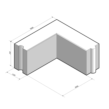 Opsluitband 15x25 hoekstuk 90' | Kijlstra Bestrating